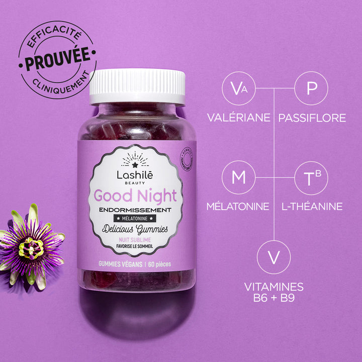 Gummies Good Night- Sommeil de qualité Endormissement - Lashilé Beauty ...